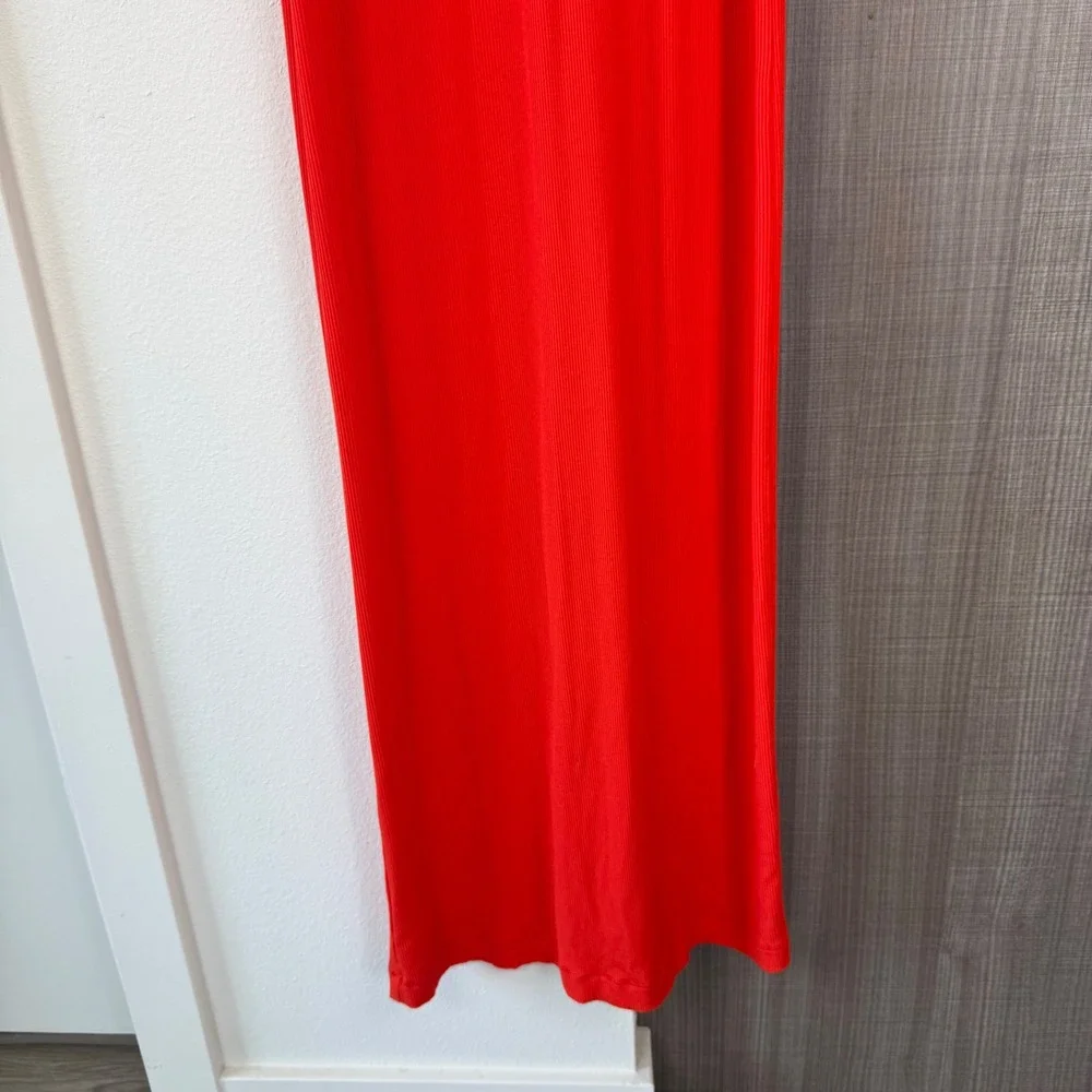 SKIMS | Dresses | Skims Orange Fire Soft Lounge Ribbed Stretch Modal ...